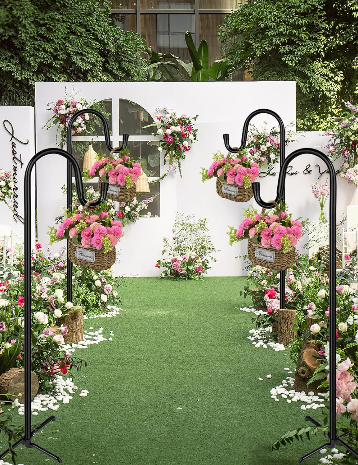 Lark Manor Hooks Adjustable For Bird-Feeder Lantern Plant-Hook Garden ...