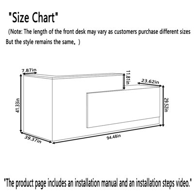 Ebern Designs Darald L-Shape Laminate Reception Desk with Filing ...