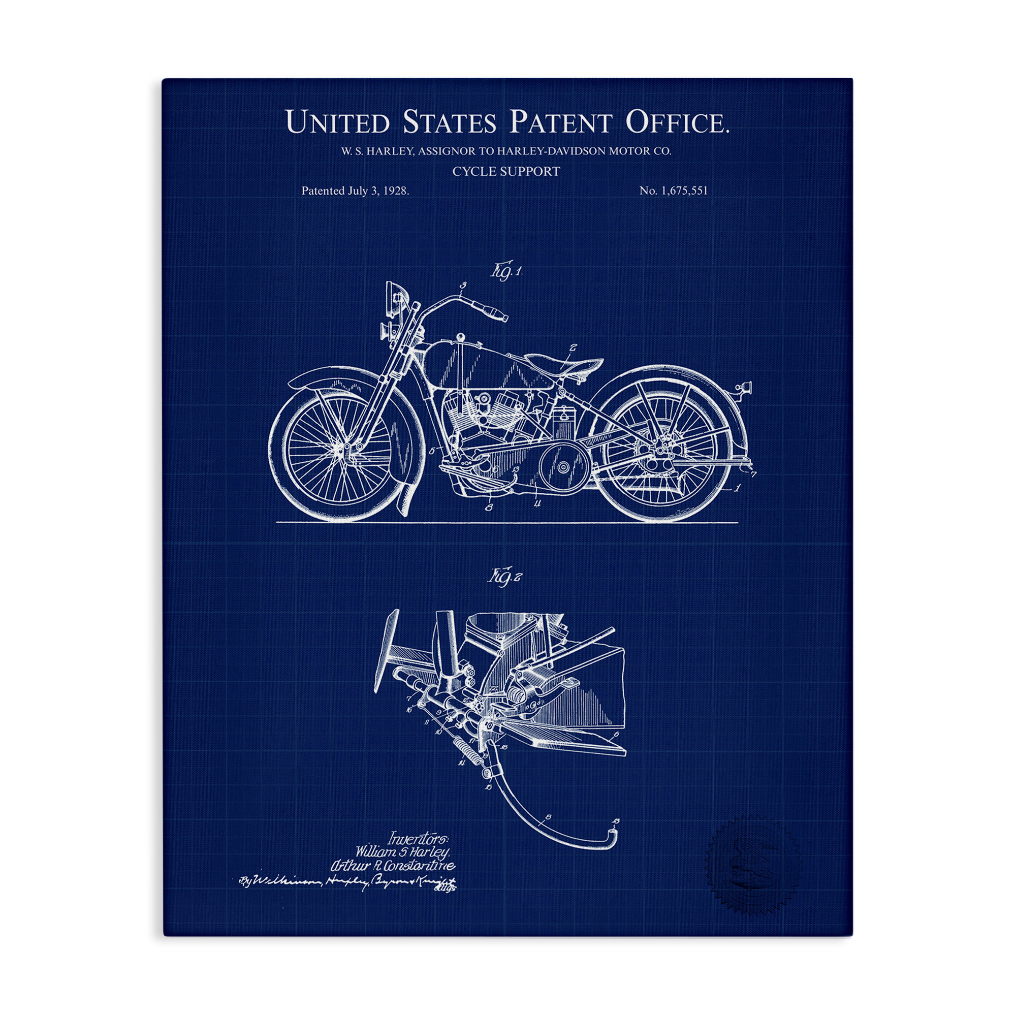 17 Stories Cycle Support Blueprint Canvas Wall Art by Karl Hronek | Wayfair