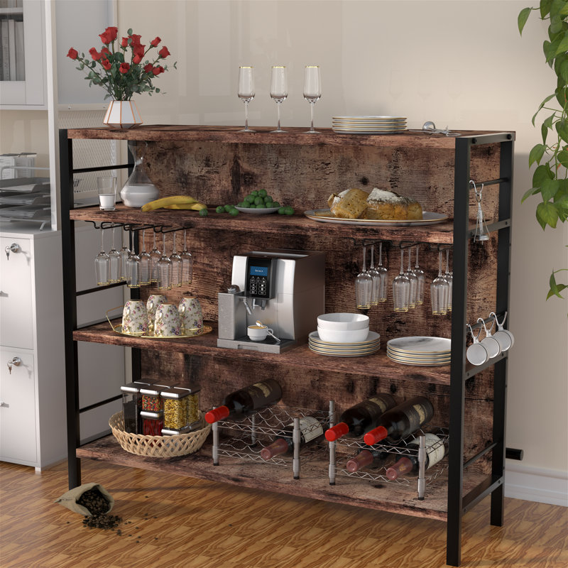 17 Stories Industrial Style Home Bar Counter Unit | Wayfair