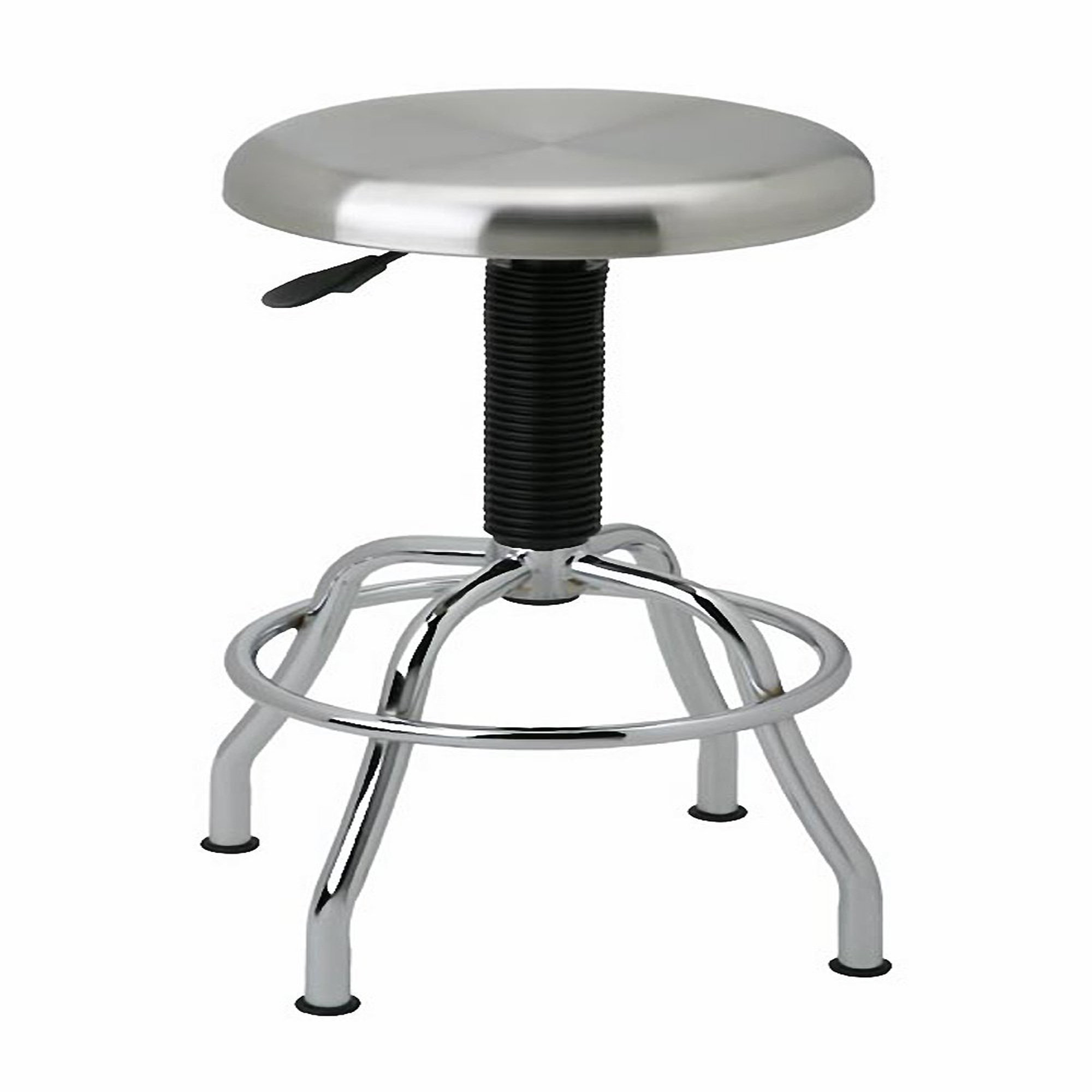 Seville Classics Adjustable Height Stainless Steel Swivel Stool ...