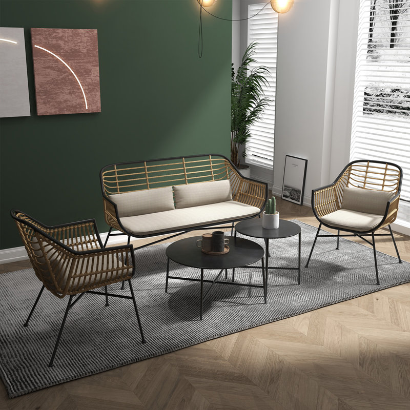 Bay Isle Home™ Bletsoe 5 Piece Conservatory Living Room Set | Wayfair