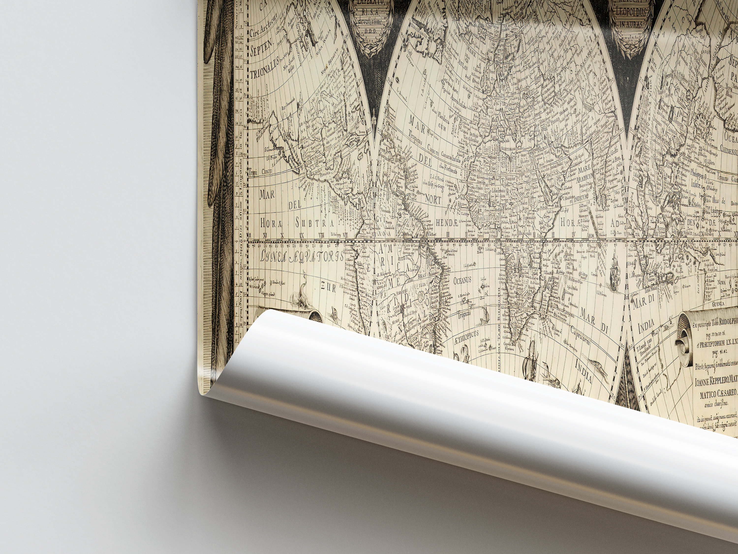 kayra export Vintage World Map Wall Decor, Map Printed, Old Map Poster ...