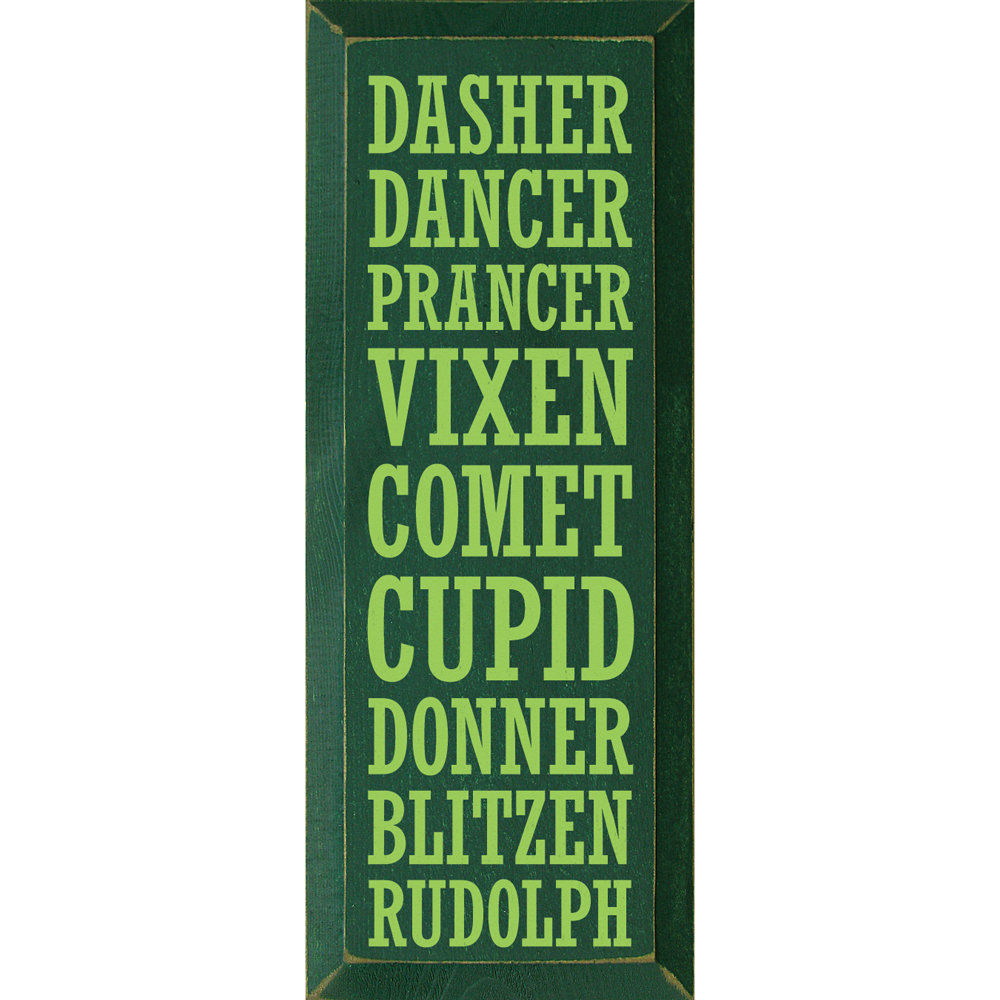 Sawdust City Dasher-Dancer-Prancer-Vixen-Comet-Cupid-Donner-Blitzen ...