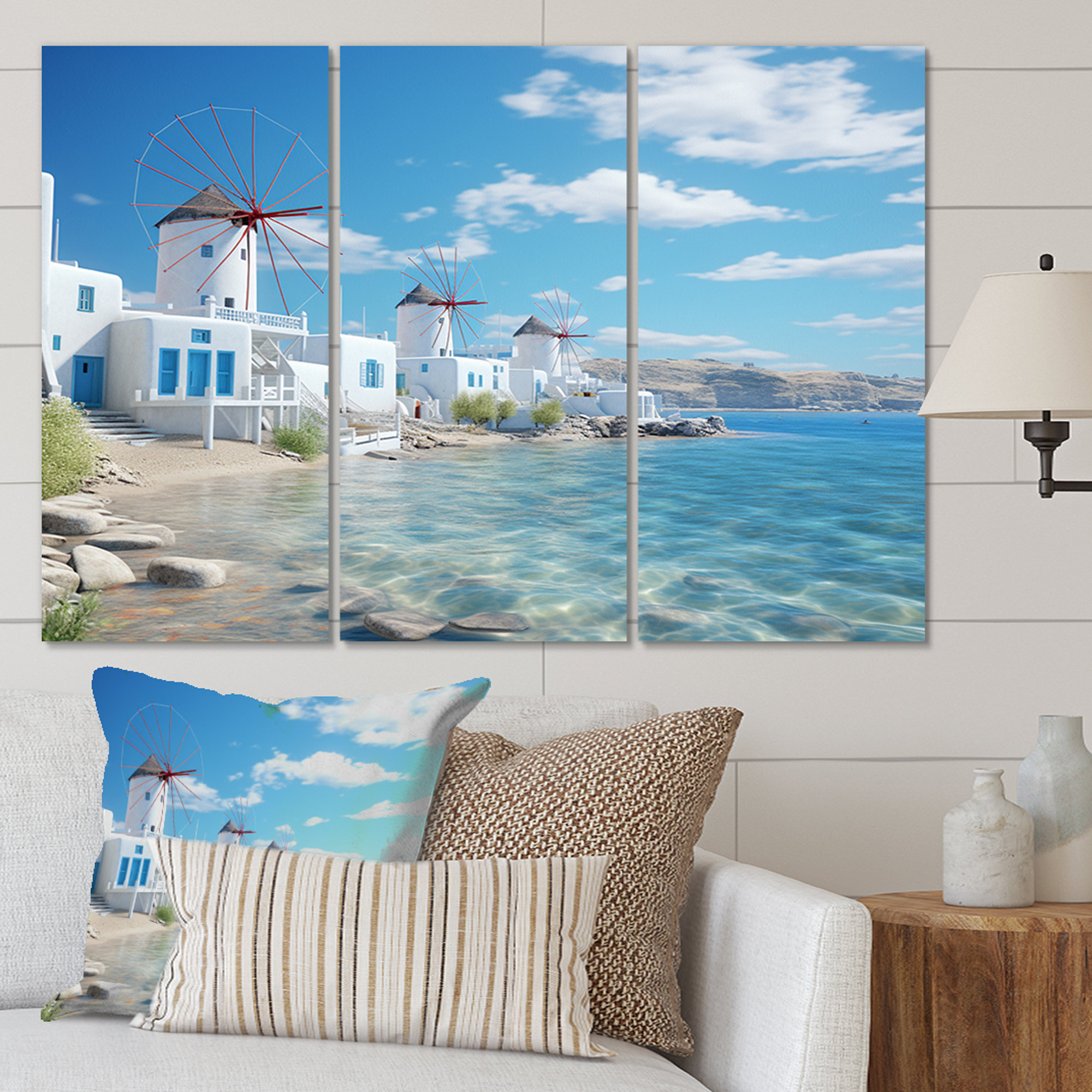 Latitude Run® Greece Serenity In Mykonos - Greece Metal Wall Art Set ...