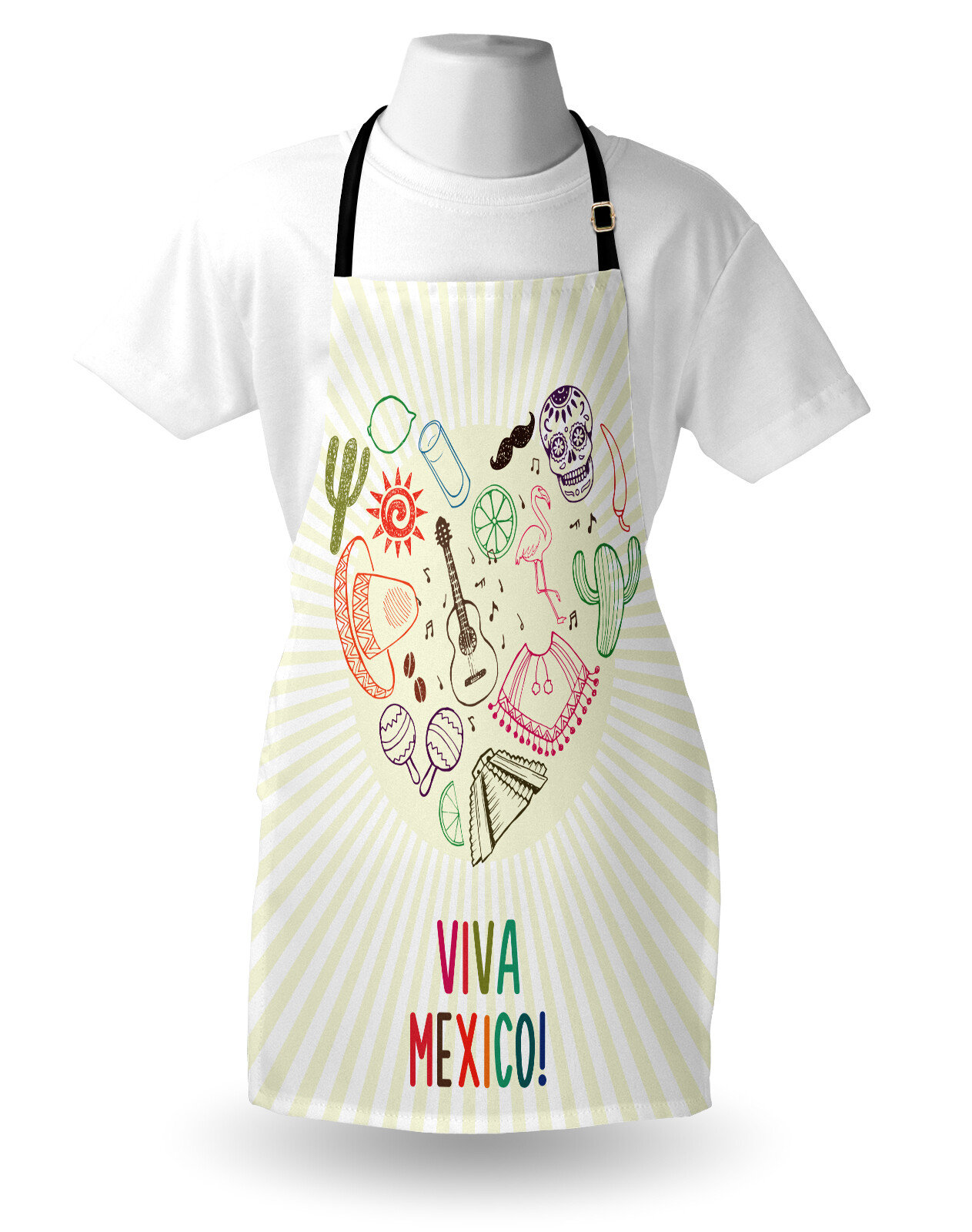 East Urban Home Hispanic Apron Unisex Viva Mexico Folklore Adult Size ...