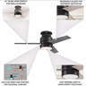 Latitude Run® Caliopia 42" 3 - Blade LED Standard Ceiling Fan with ...
