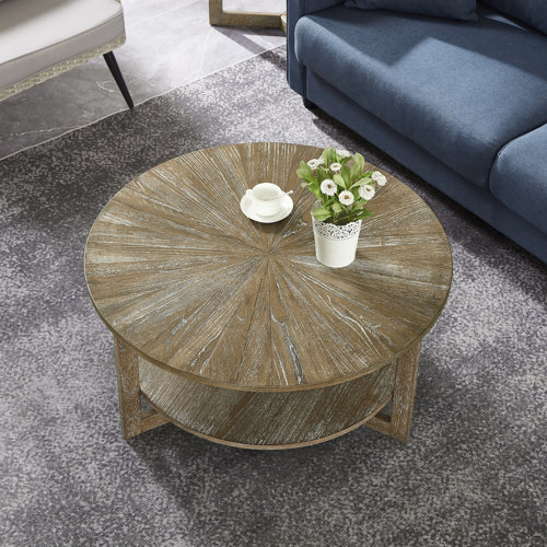 Round Wood Coffee Tables You'll Love | Wayfair