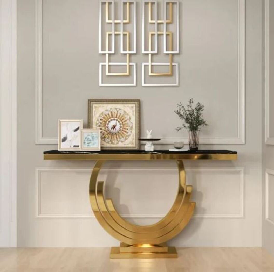 Everly Quinn Lamal Faux Marble Console Table - Wayfair Canada