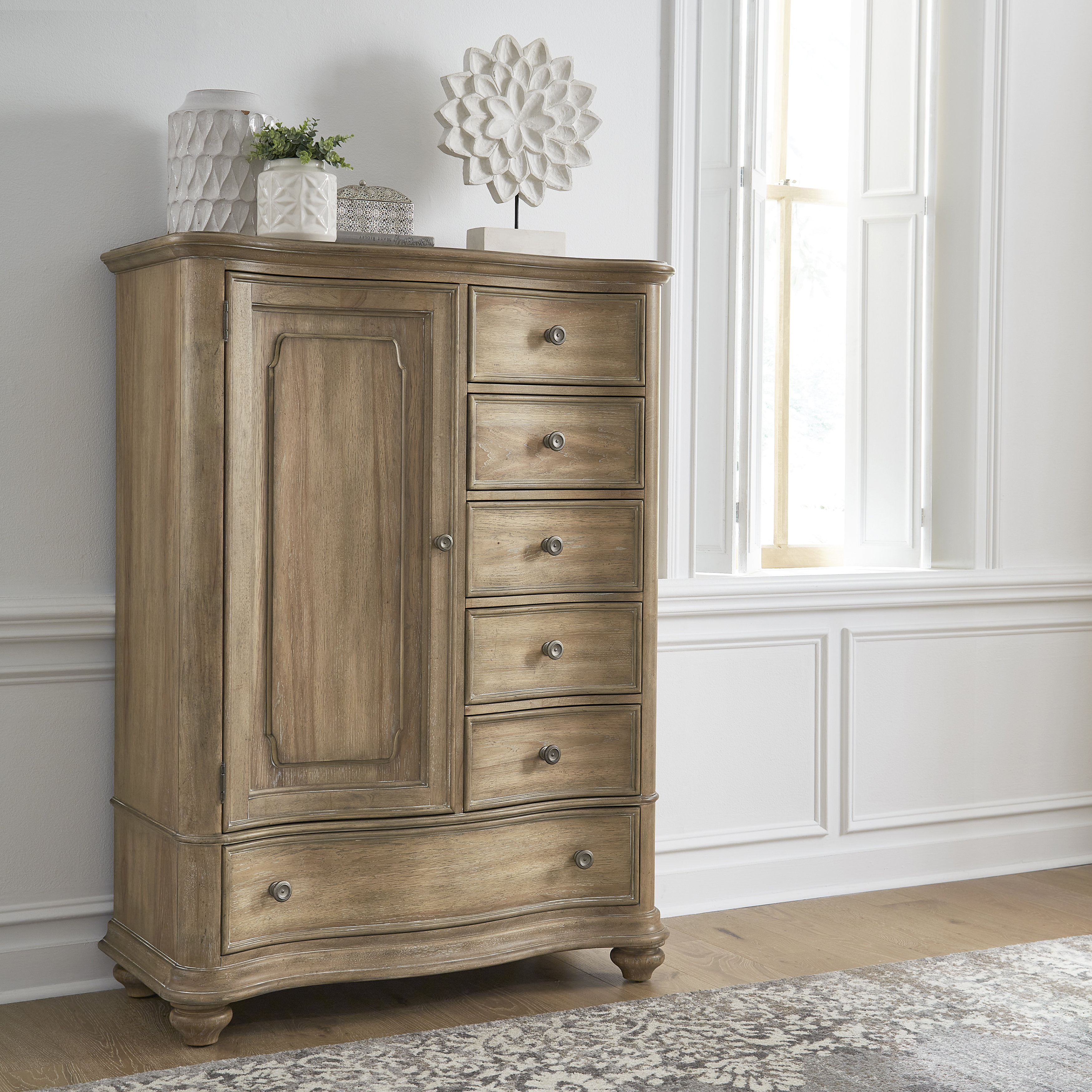 Birch Lane™ Louise 6 Drawer 44.06" W Solid Wood Combo Dresser & Reviews ...
