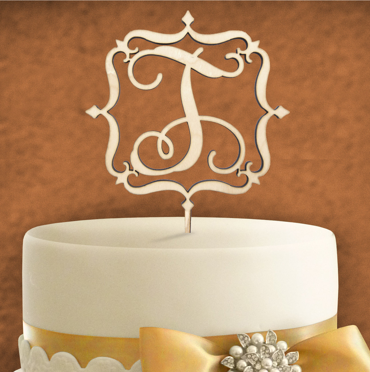 aMonogram Art Unlimited Square Frame Cake Topper | Wayfair
