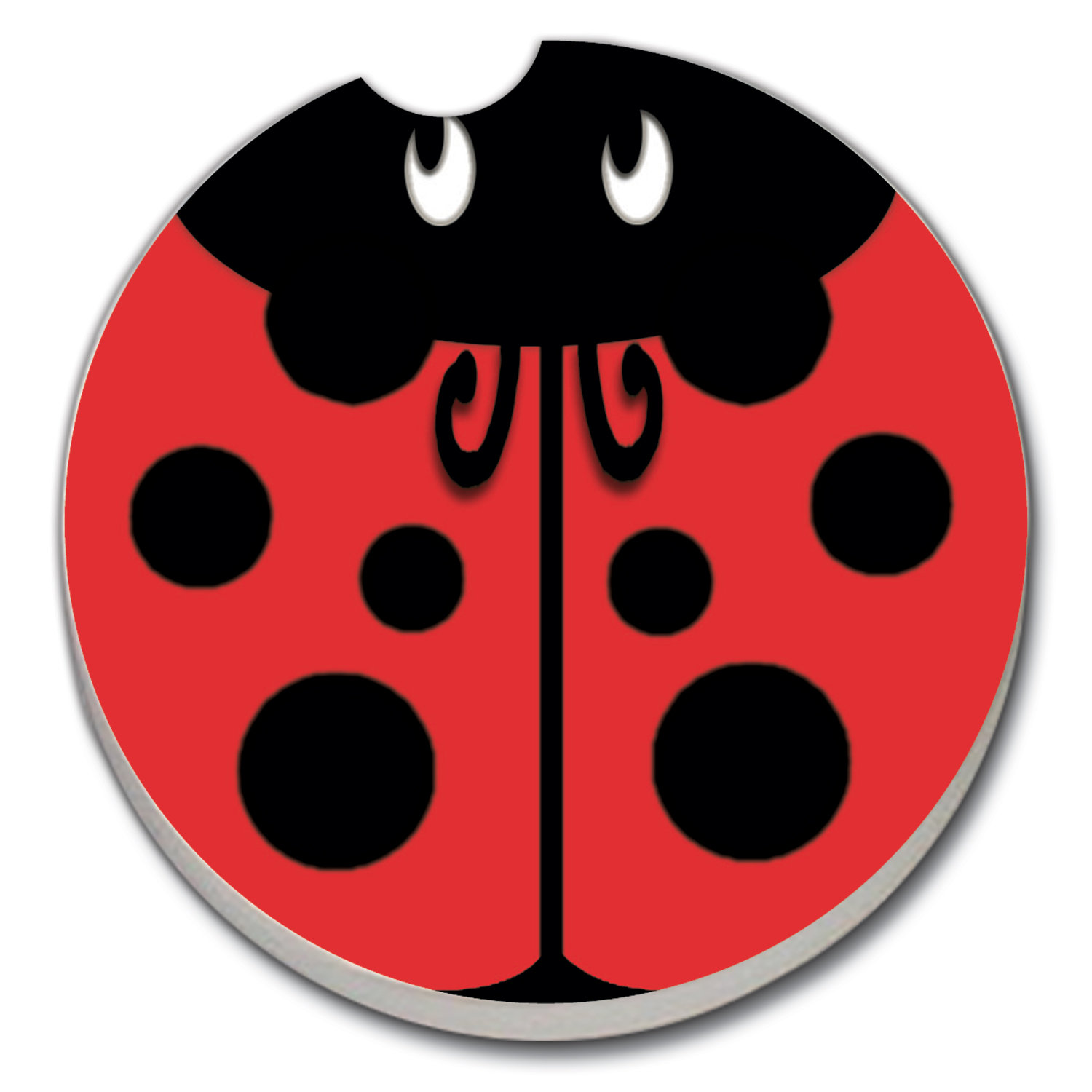 August Grove® Absorbent Ladybug Car Coaster | Wayfair