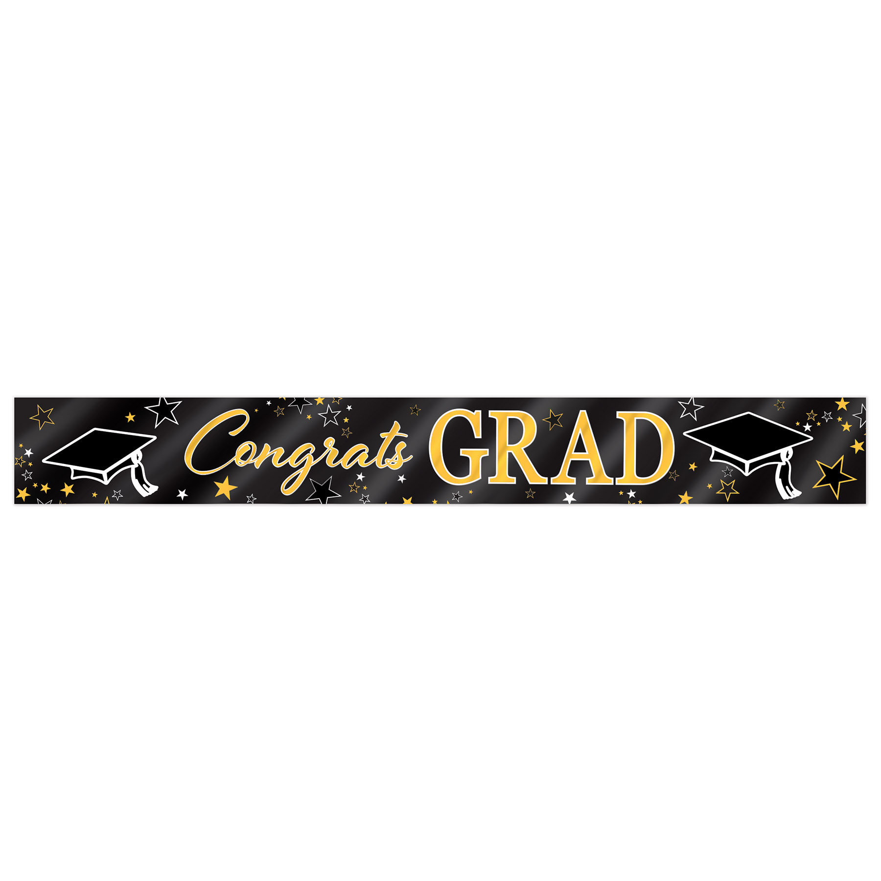 Beistle Metallic Congrats Grad Banner | Wayfair