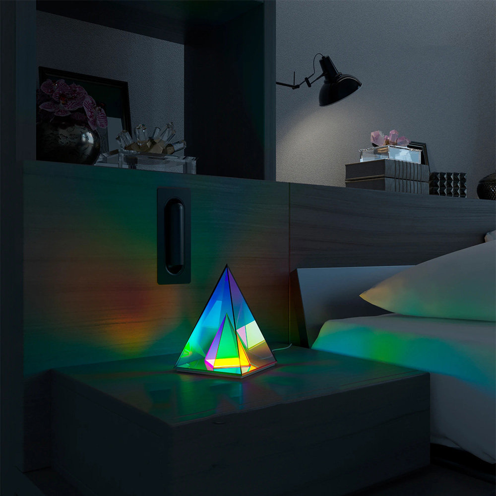 Wrought Studio™ Modern Pyramid Table Lamp, Simplistic And Innovative ...