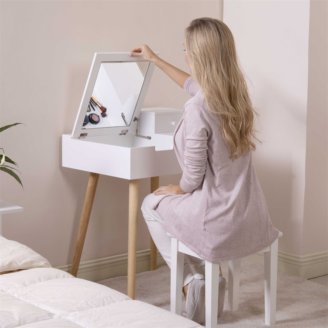 Corrigan Studio® Geromy Solid Wood Vanity with Mirror - Wayfair Canada
