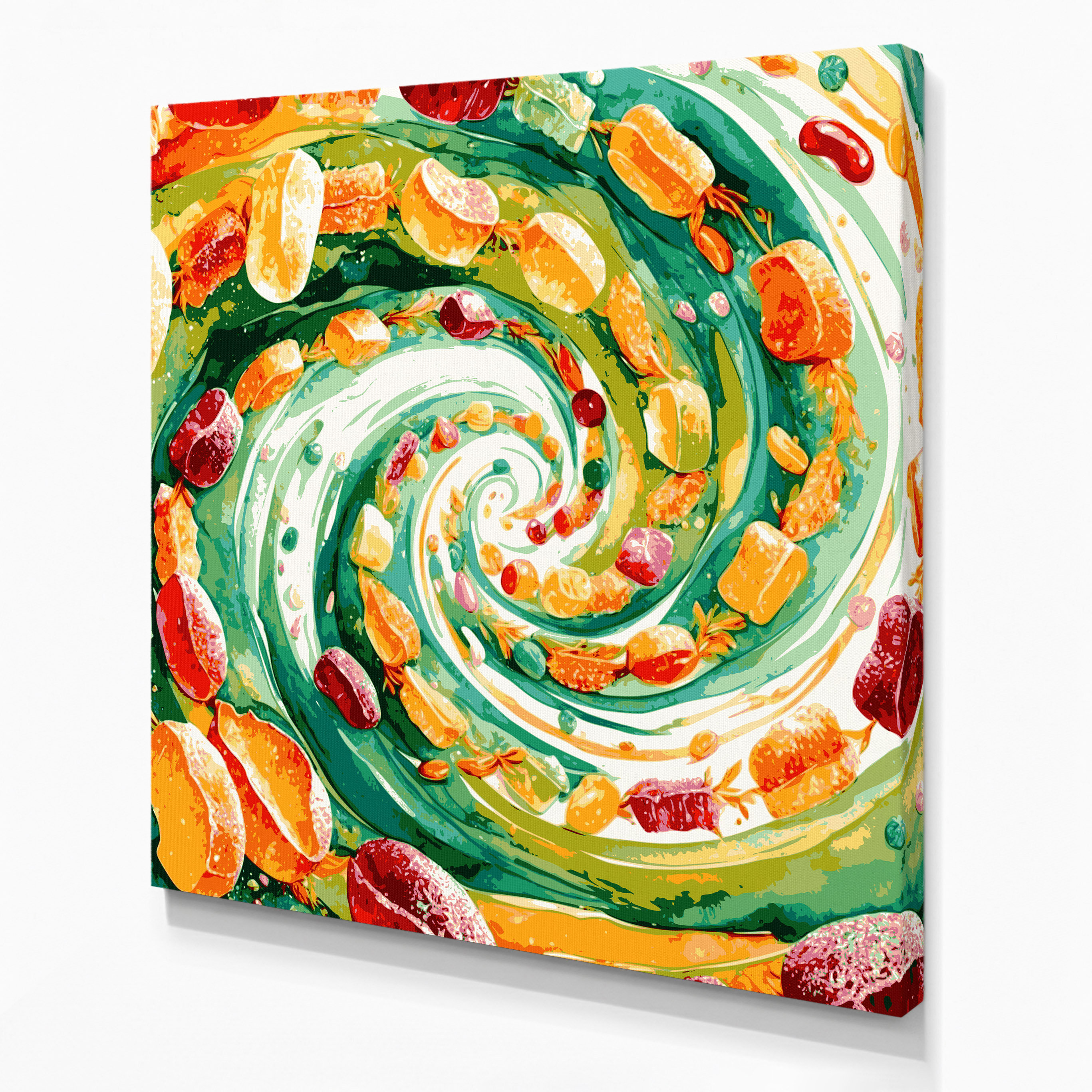 Dakota Fields Desserts Fruit Snacks Brown Canvas Wall Art | Wayfair