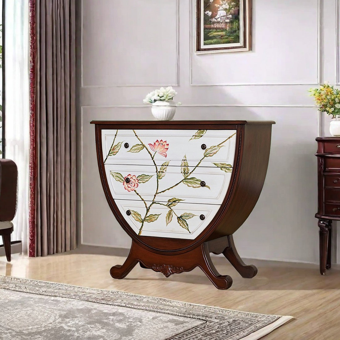 Liu's ink furniture Creative painted engraved accent chest | Wayfair
