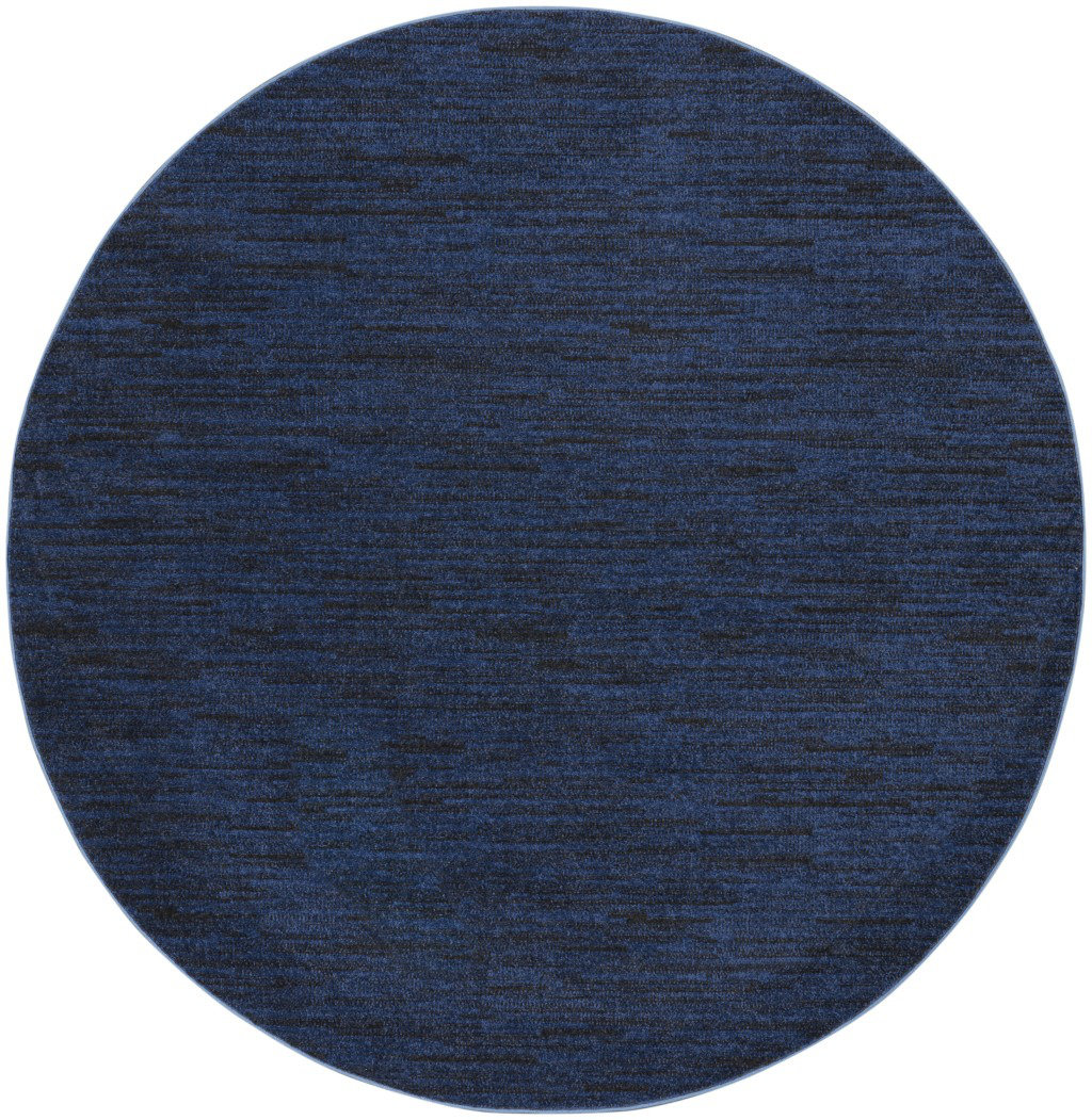 Hokku Designs 8' X 8' Midnight Blue Round Non Skid Indoor Outdoor Area ...