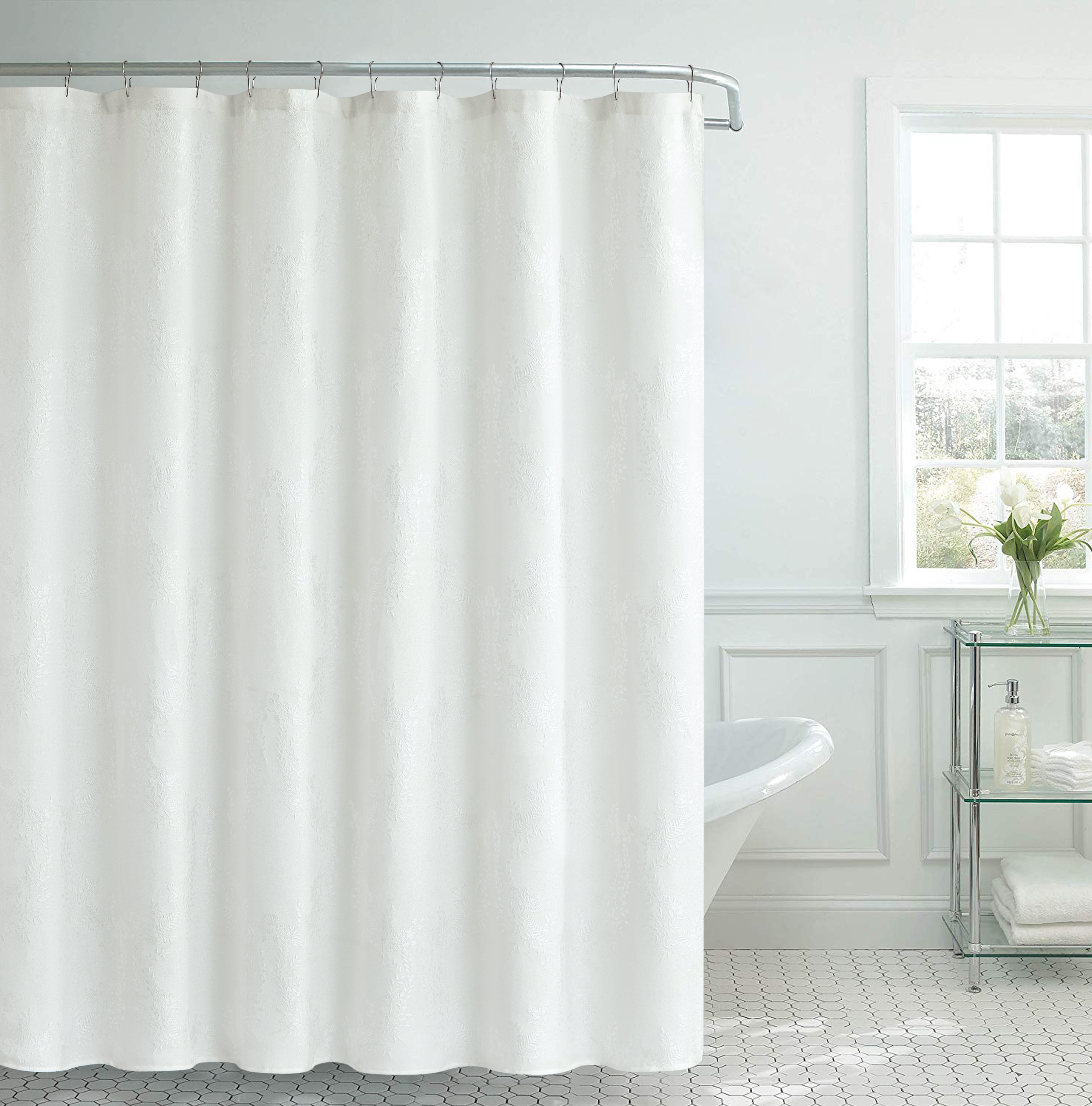 Laura Ashley Solid Color Single Shower Curtain Wayfair