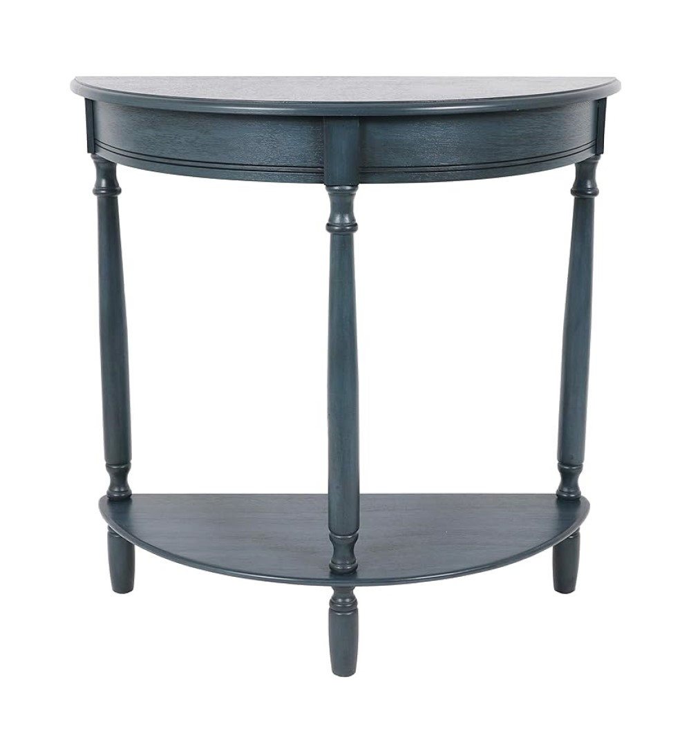 Charlton Home Simplify 28.5" Half Moon Entry Table With Shelf, Small ...