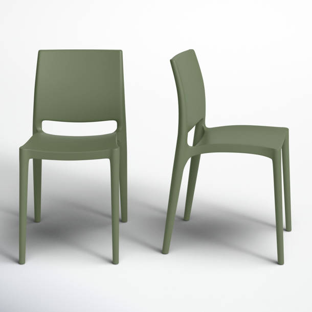 AllModern Farrah Outdoor Stacking Dining Side Chair & Reviews | Wayfair