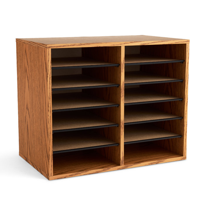 Safco Products Wood Adjustable-Compartment Literature Organizer ...