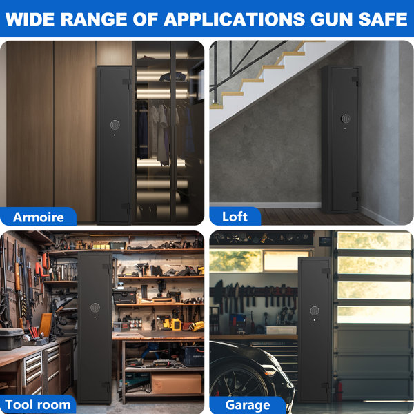 Besafety 2-4 Long Gun Safes, Gun Cabinets For Home Storage Of Rifle And ...