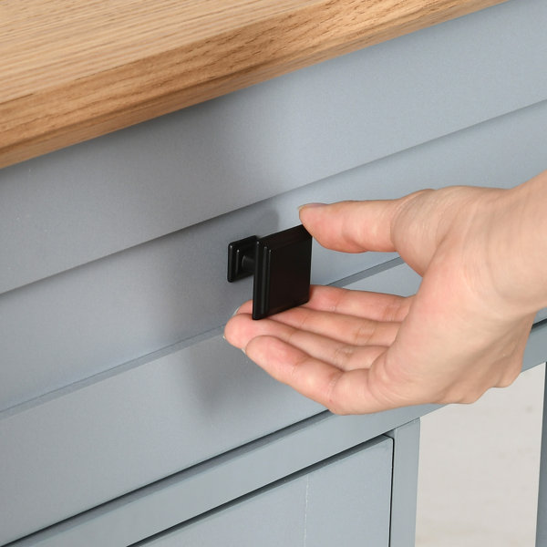 Ebern Designs Brianny Rolling Kitchen Cart Island with Foldable ...