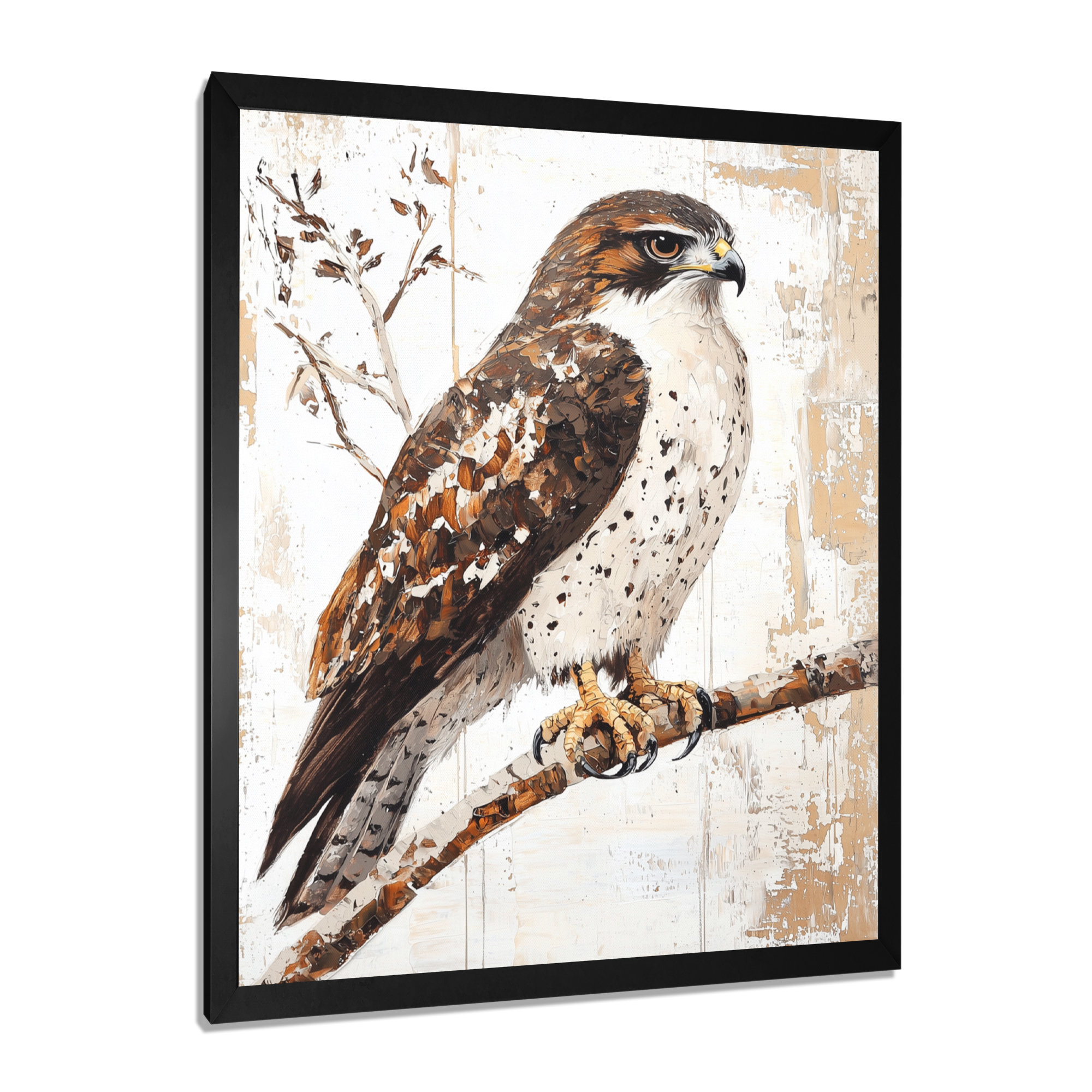 East Urban Home Hawk On The Hunt I - Hawk Wall Art Print | Wayfair