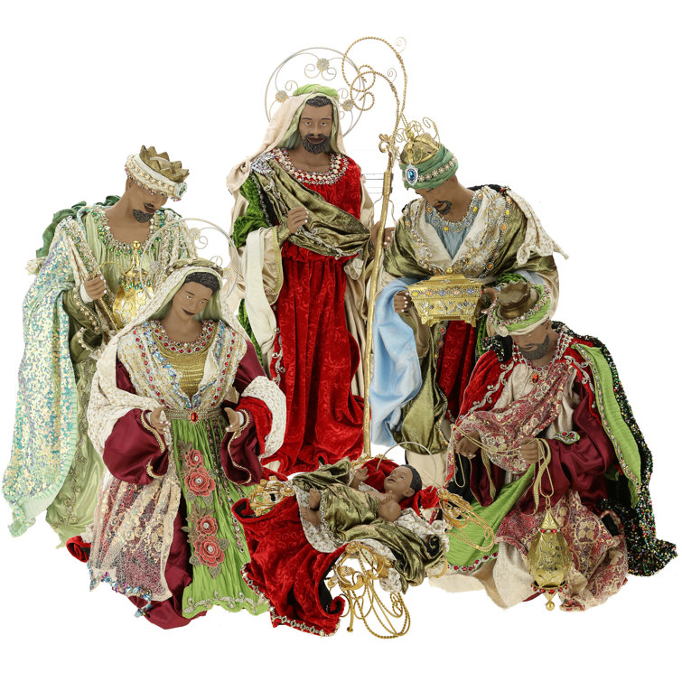 Mark Roberts 6 Piece Christmas African American Nativity Scene Set, 14 ...