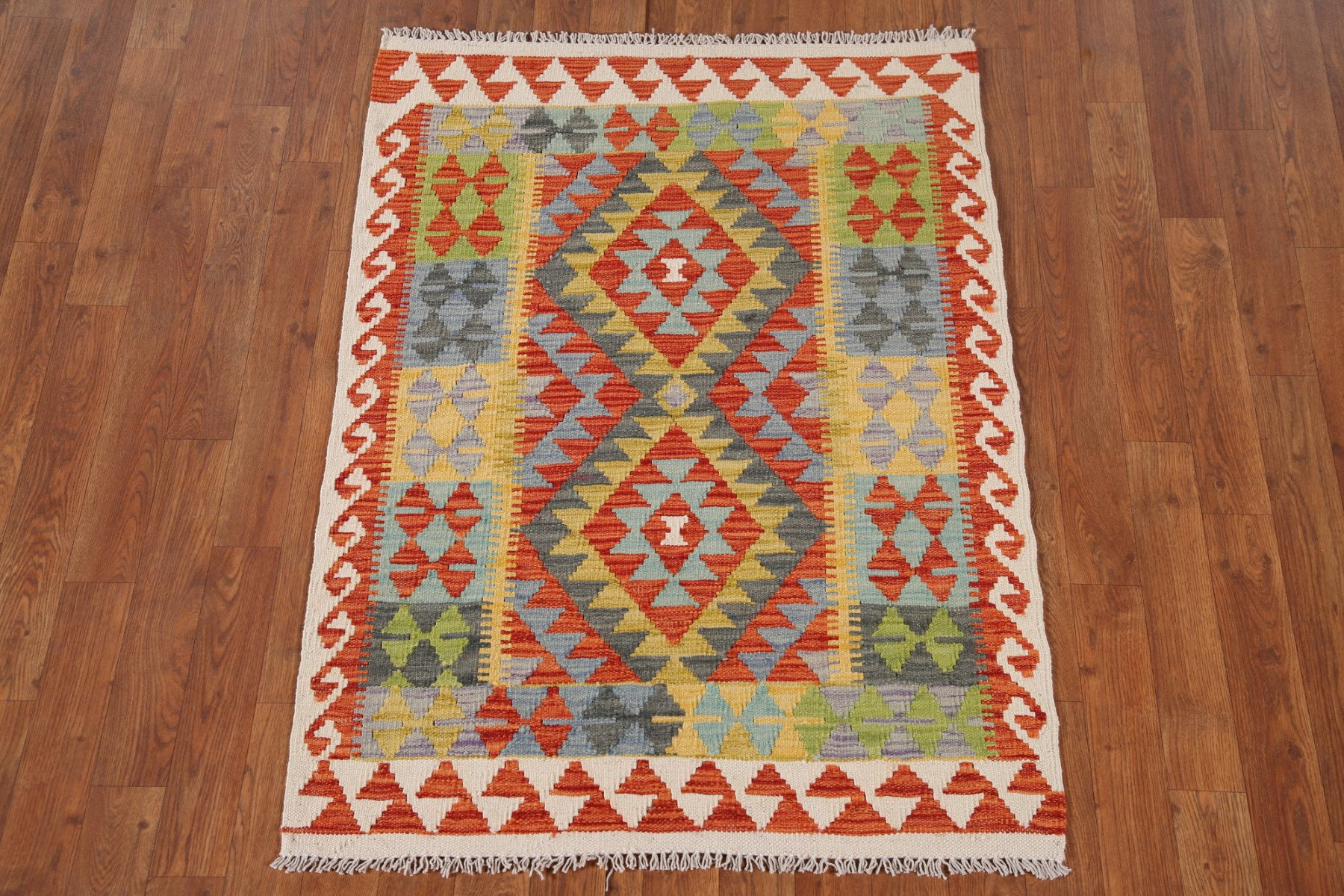 Dakota Fields Multolor Wool Kilim Oriental Rug 3x4 | Wayfair