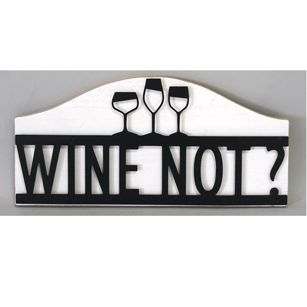 Gracie Oaks Wine Not? MDF and Metal Wall Décor | Wayfair