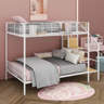 Isabelle & Max™ Twin Over Full Metal Bunk Bed With Wire Shelving And ...
