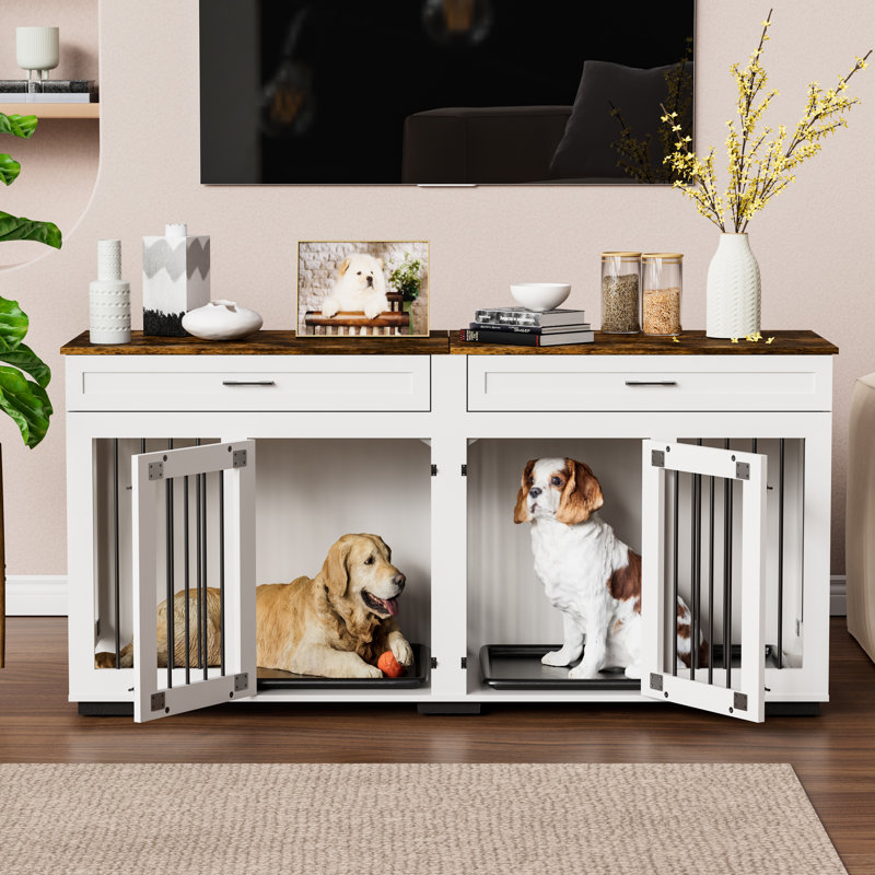 Tucker Murphy Pet™ Large Dog Crate Furniture, Heavy Duty Wooden Dog ...