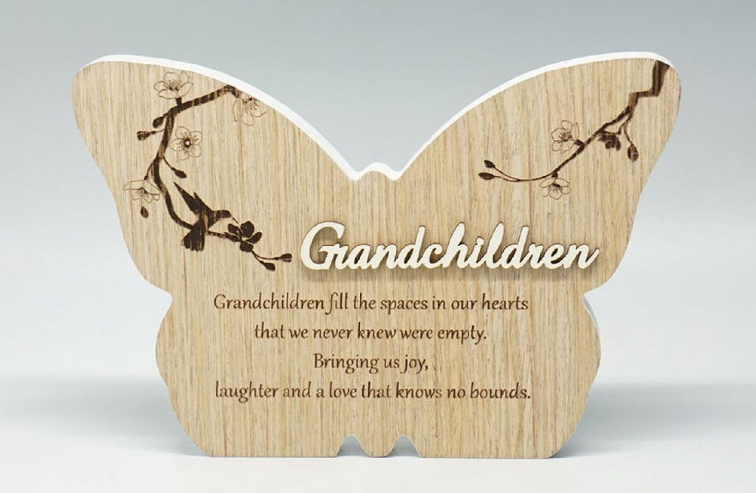 Trinx Grandchildren- Butterfly Shape With Saying Block Sign | Wayfair