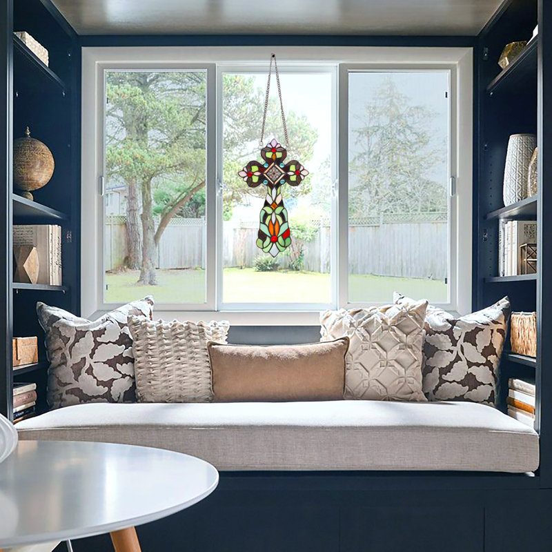 Fleur De Lis Living Adelina Victorian Tiffany Stained Glass Window ...