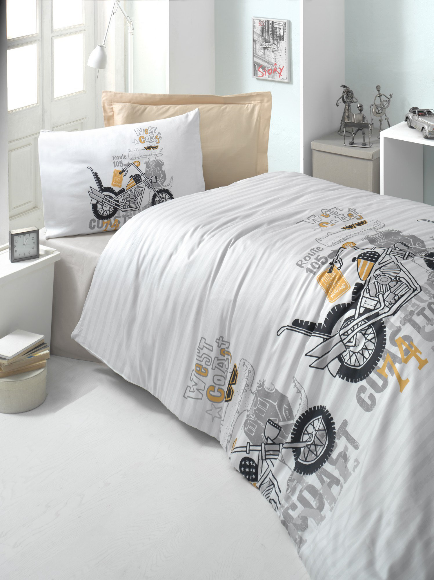Asir Group INC Nolen Black/Gray/White 100% Cotton 3 Piece Duvet Cover ...