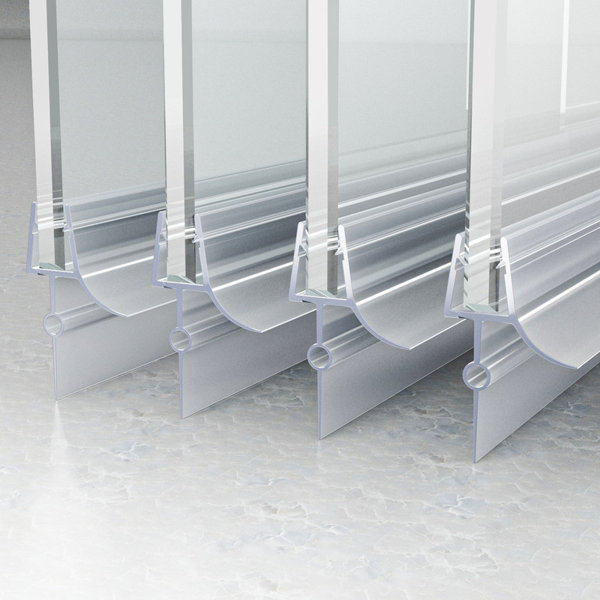 Foskbaths 4 Pack Shower Door Seal Strip 5/16" Glass Shower Door Sweep ...