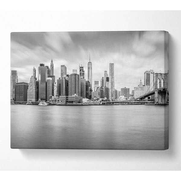 17 Stories Grey Cityscape Views Soft - Wrapped Canvas Art Prints ...