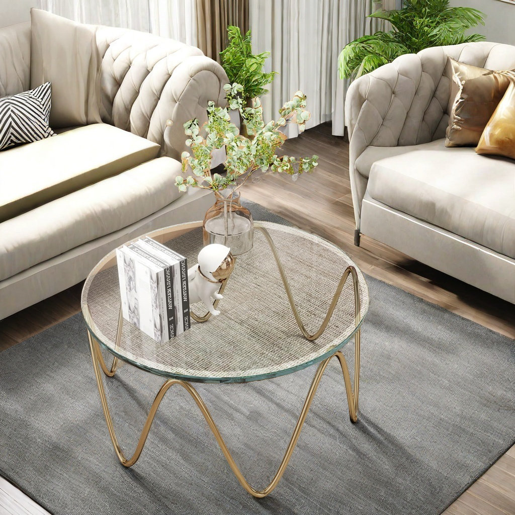 Lark Manor Transparent Glass Dining Table Top, Round Glass Table Top ...