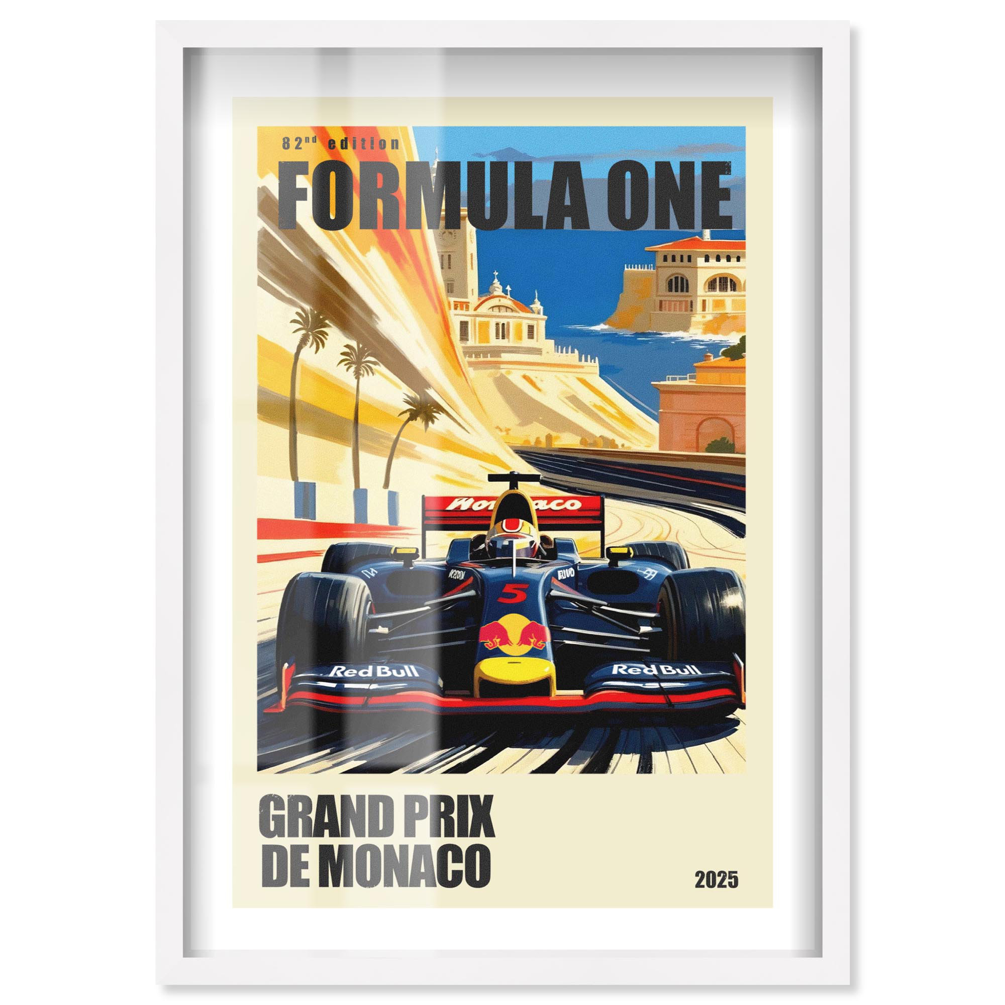 The Holiday Aisle® Monaco Race Retro Shadowbox Print Formula 1 Posters ...