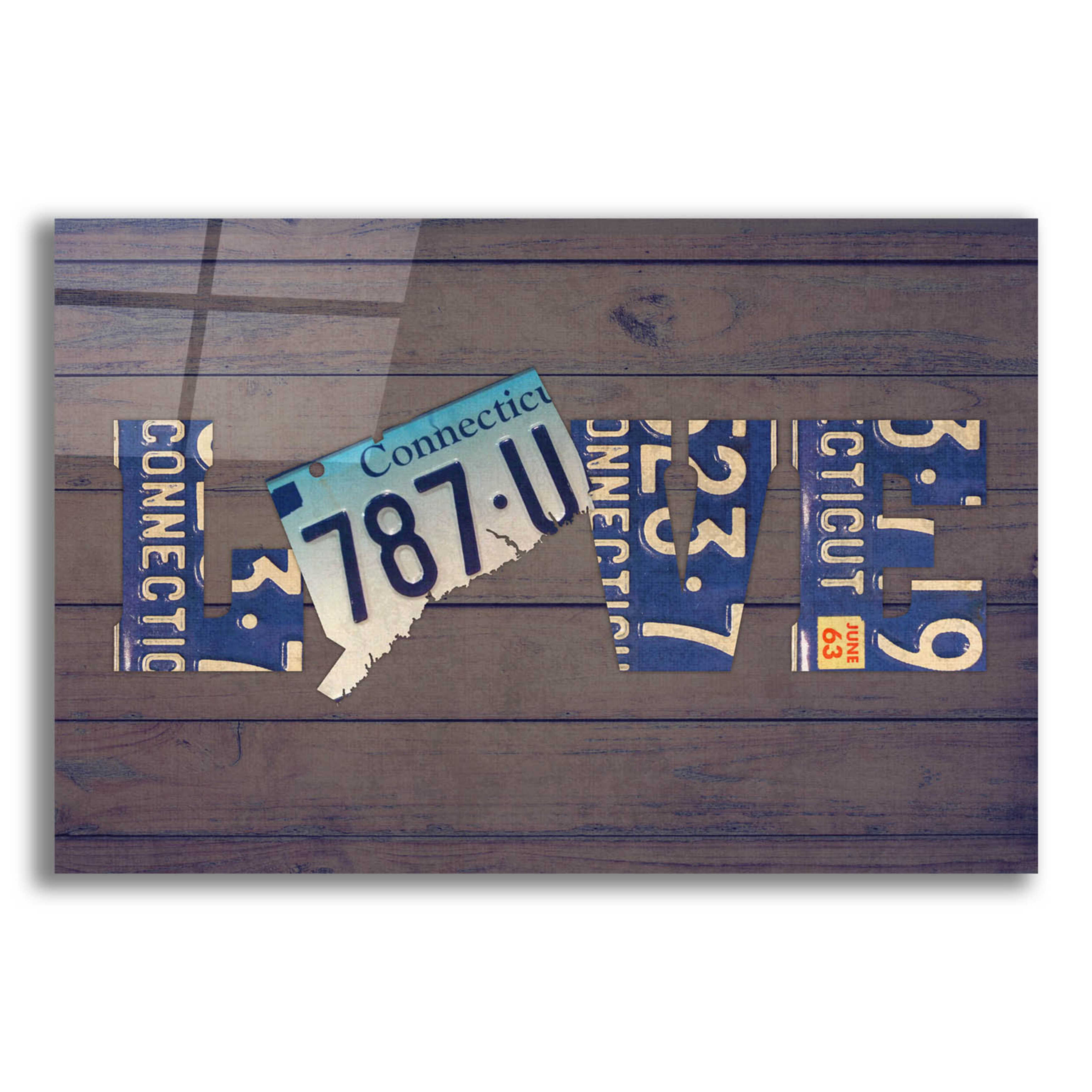 Williston Forge 'CT State Love' By Design Turnpike, Acrylic Glass Wall ...