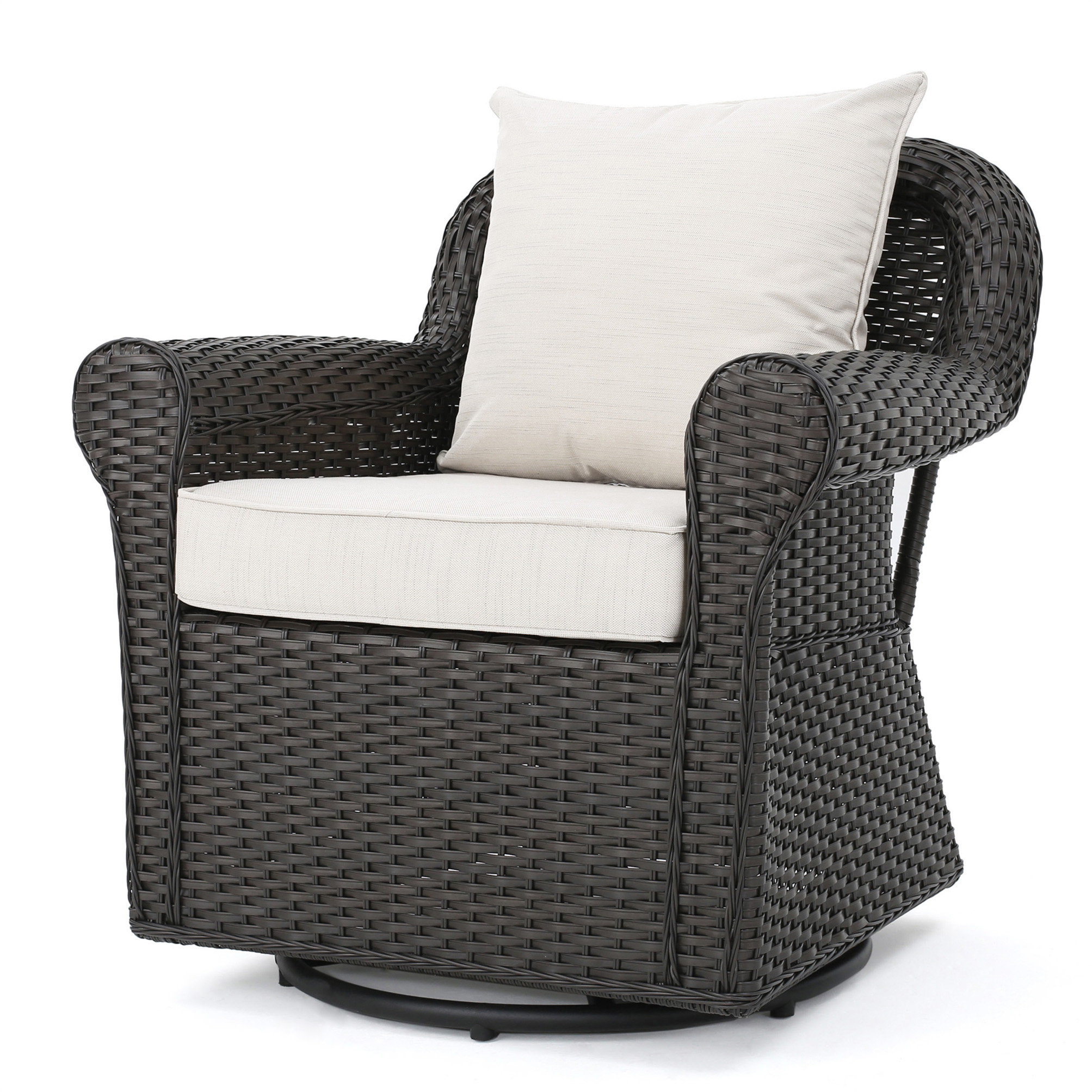 Bayou Breeze AMAYA Outdoor Swivel Rocking Chair With Comfortable Seat ...