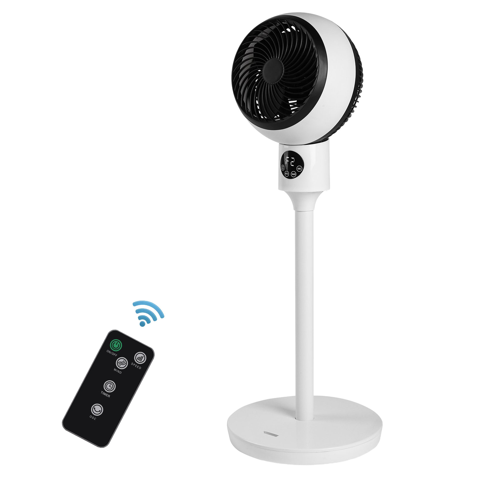 Dubbin 7" Oscillating Standing Fan With Remote Control 15H Timer 3 ...