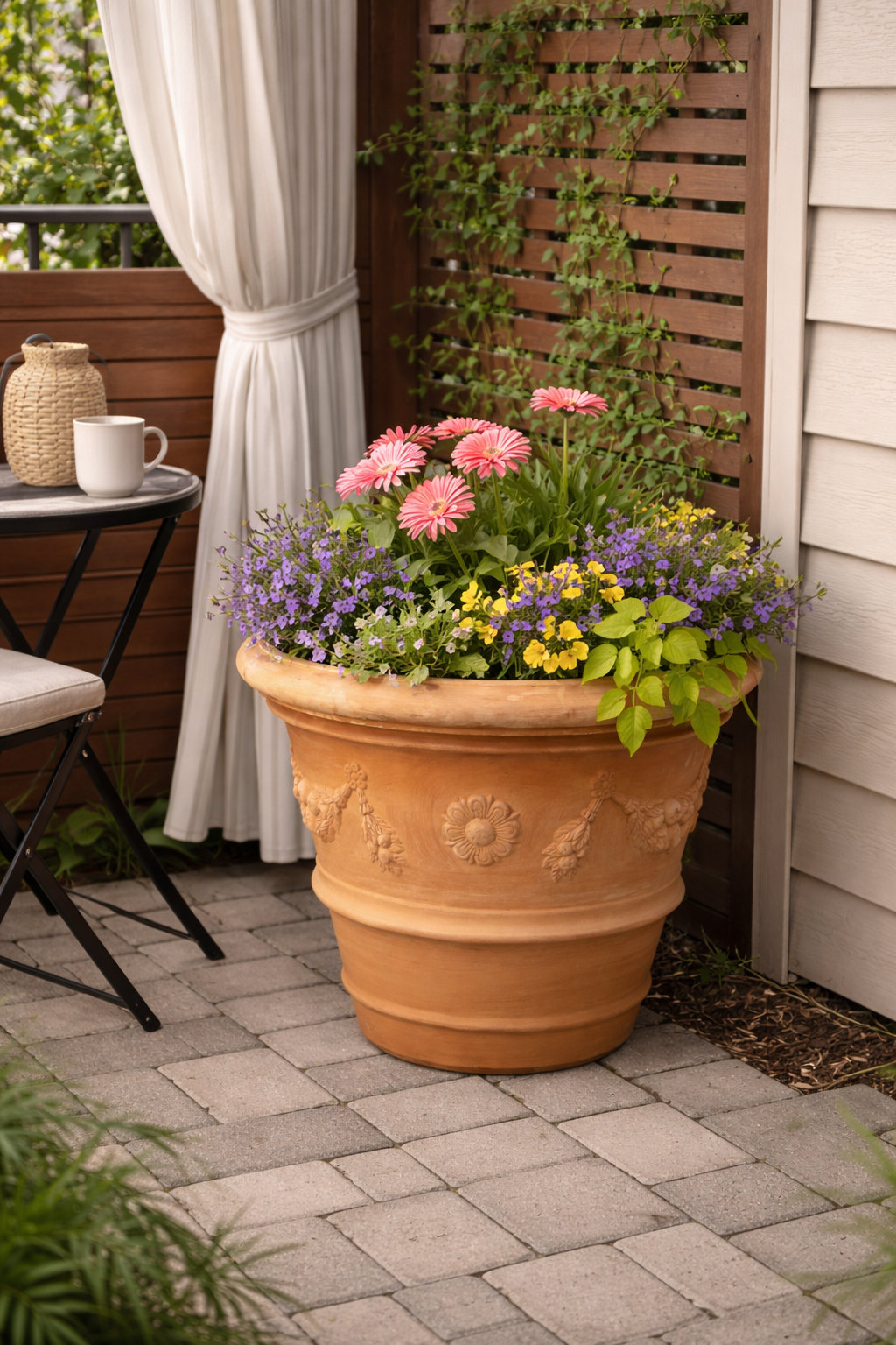 Jackson Pottery 23.5 in. Garland Tuscan Roll Rim Handmade Pot | Wayfair