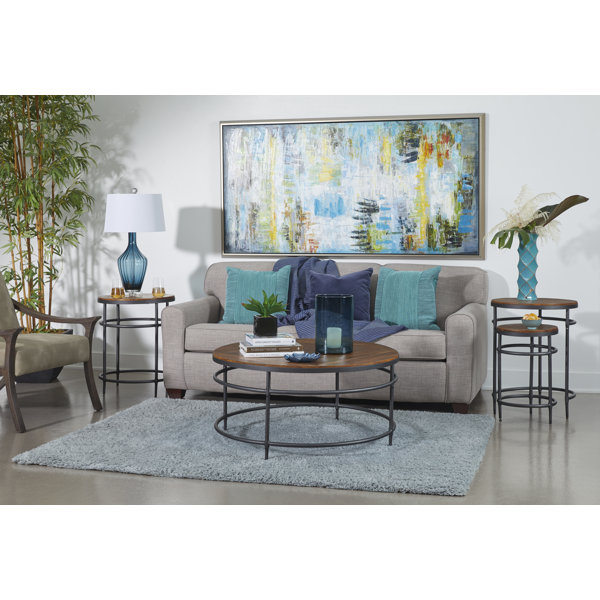 17 Stories Nalani Industrial Solid Wood & Iron Cocktail Table | Wayfair