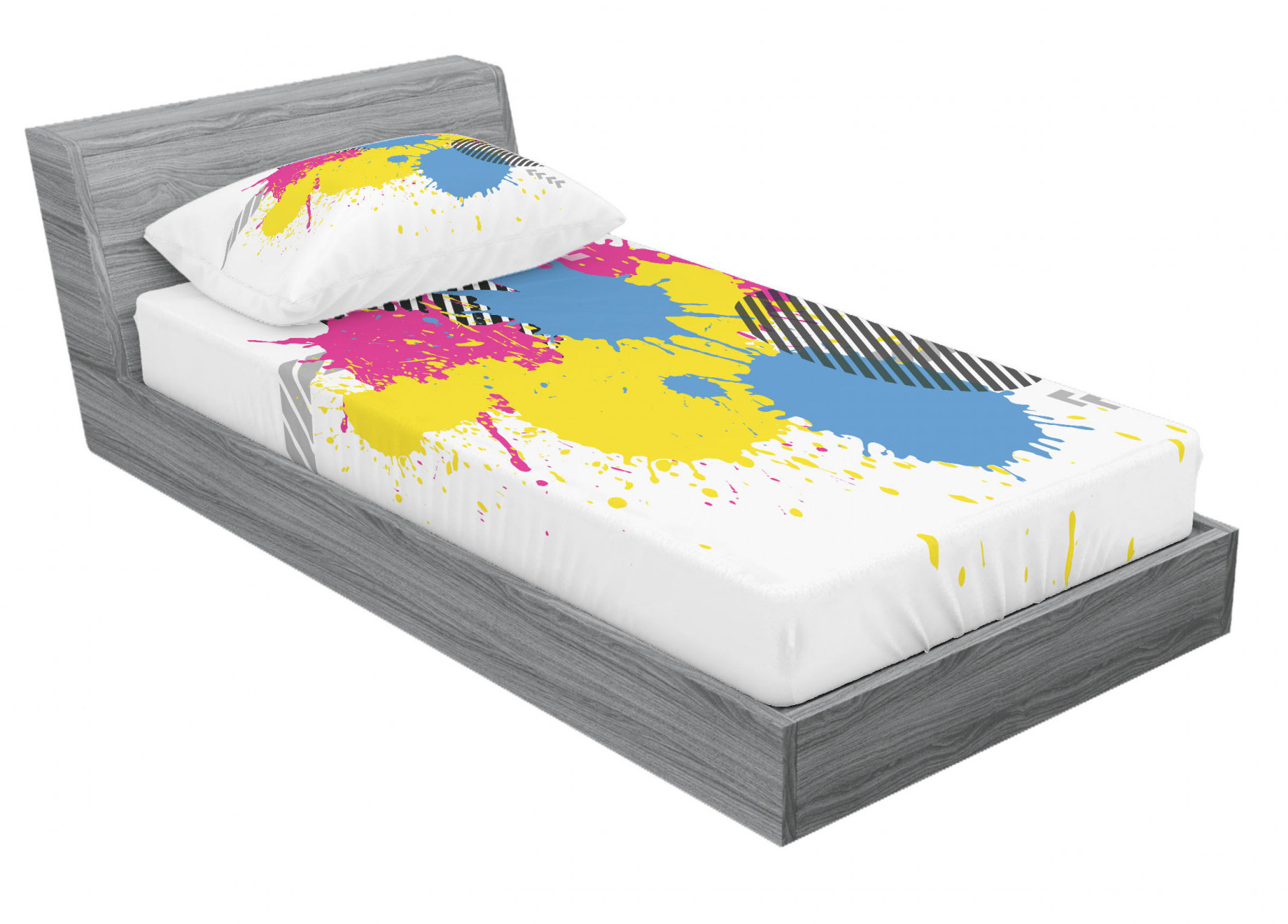 Ambesonne Vector Splatter Grunge Splatter Abstract Sheet Set | Wayfair