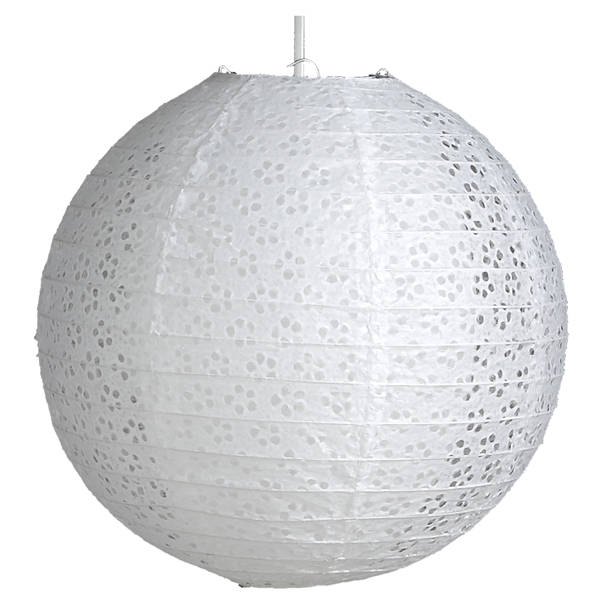 17 Stories 40cm H Paper Sphere Pendant Shade ( Clip On ) & Reviews ...
