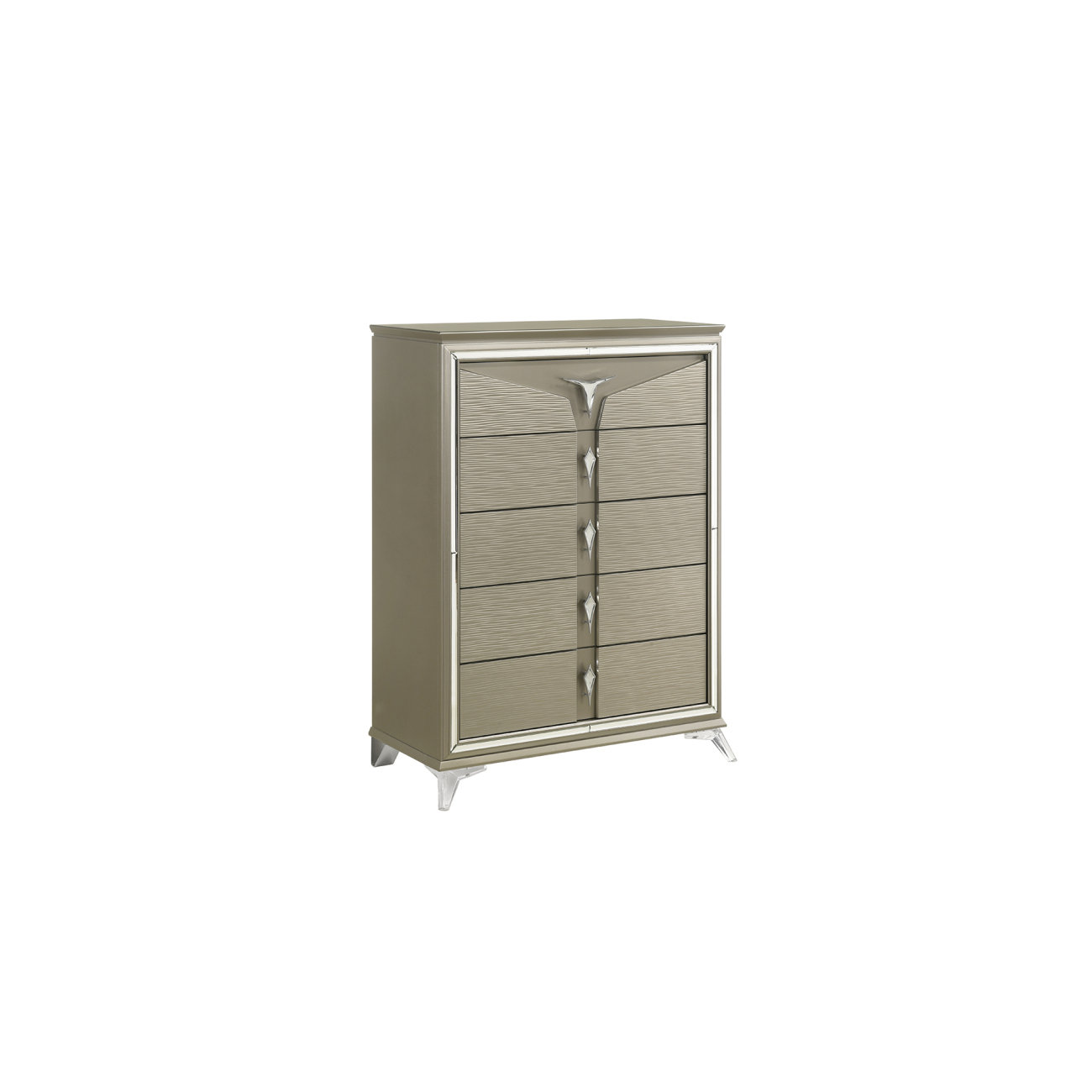 Everly Quinn Samantha Modern Style 5-Drawer Chest Made With Wood ...