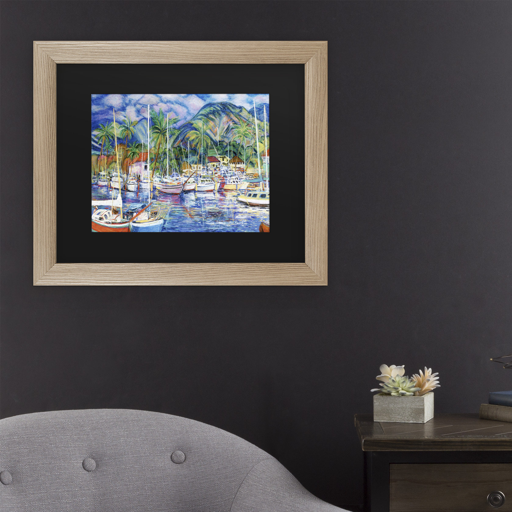 Breakwater Bay Lahaina Marina by Masters Fine Art - Picture Frame ...